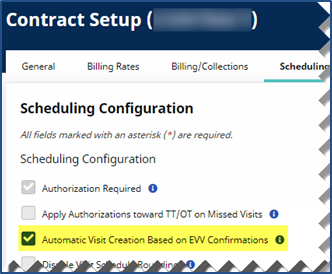 EVV-Based Visit Scheduling and Confirmation